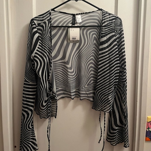 H&M | Tops | Hm Zebra Sheer Top | Poshmark